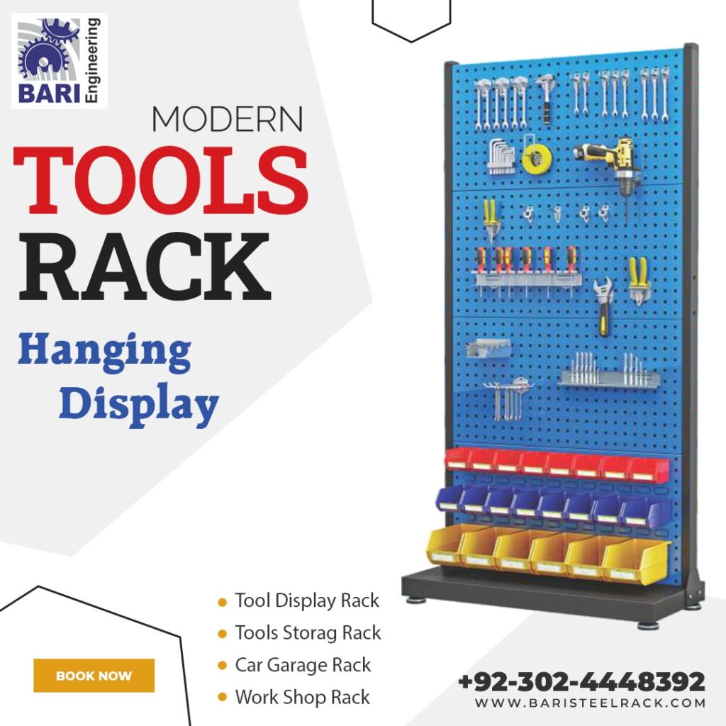 Tools Hanging Display Rack | Racks In Lahore | Steel Racks In Lahore ...