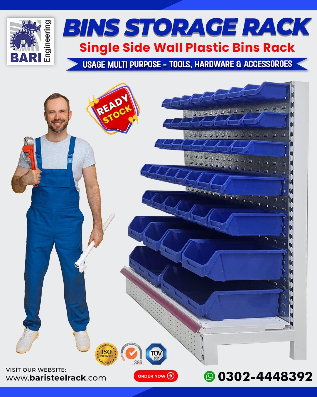 Plastic Bin Box Racks | Stackable & Hangable Bins Racks | Bin Box